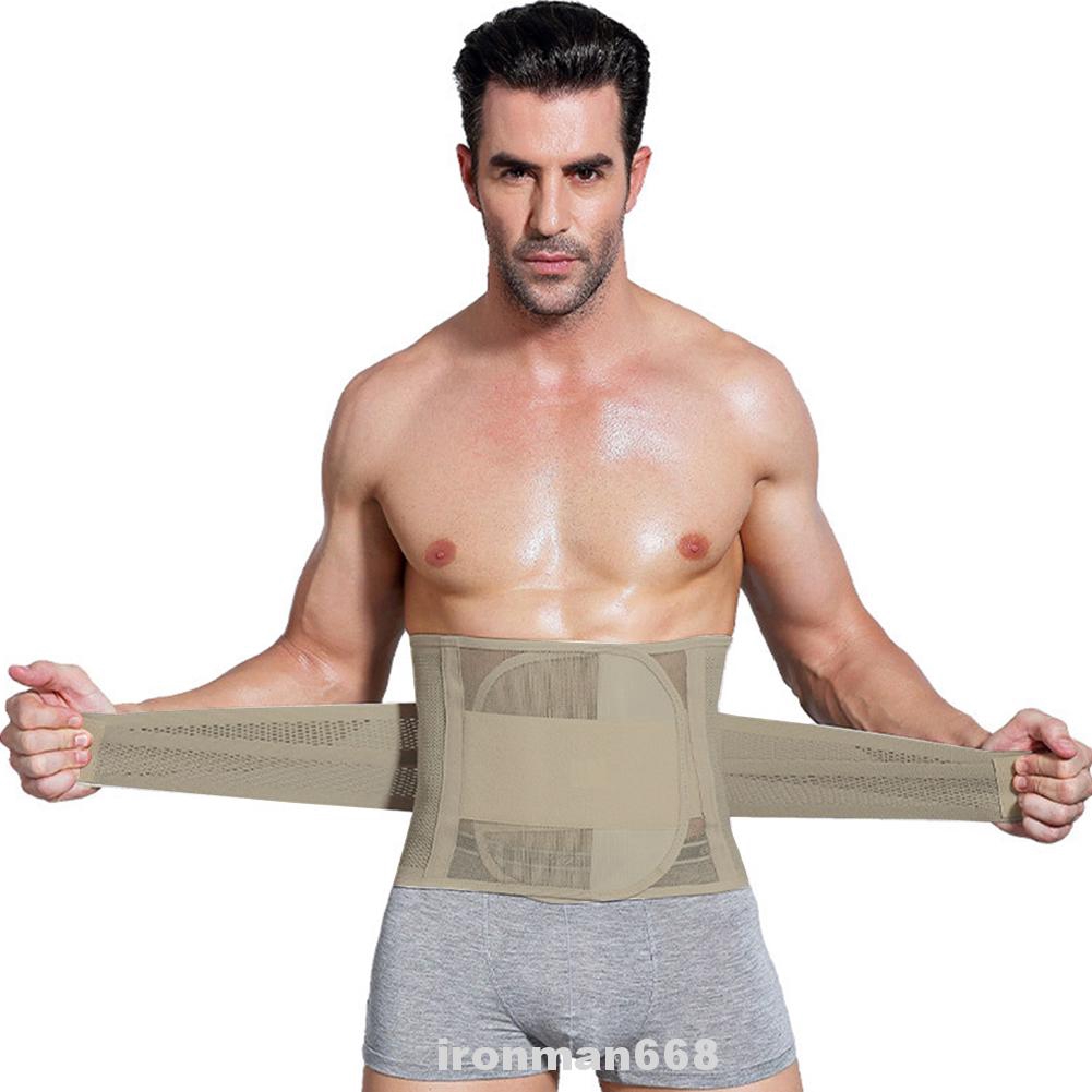 Men Abdomen Tummy Belly Stomach Cincher Wrap Body Waist Shaper Slimming ...