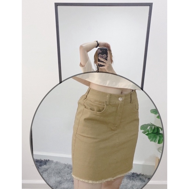 กระโปรงยีนส์สีน้ำตาล - normallytmstyle - ThaiPick