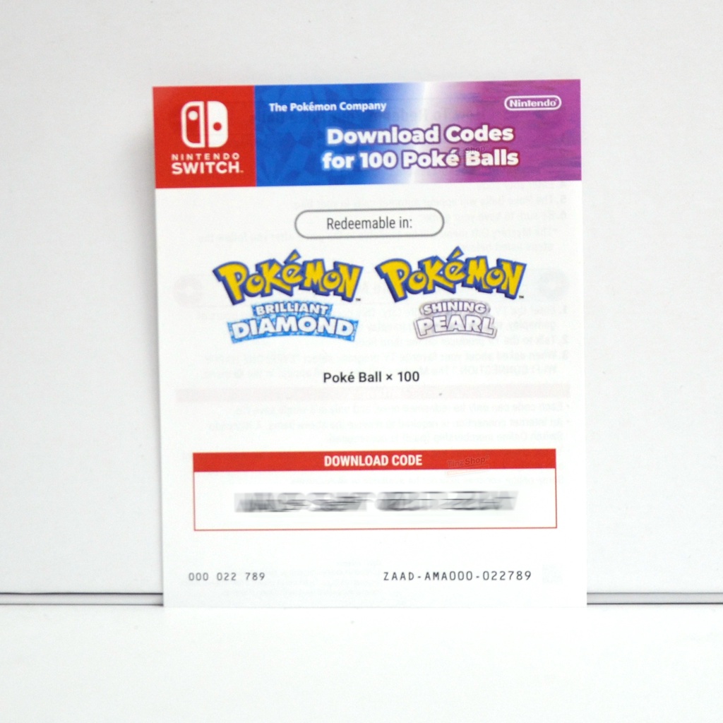 Nintendo Switch Digital Download Code for 100 Poké Balls Redeemable ...