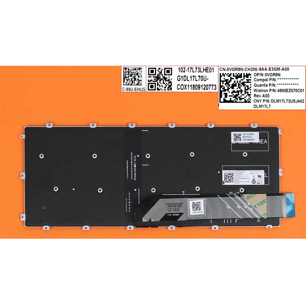 new Genuine Dell Inspiron 13-7386 US ENGLISH Backlit Laptop Keyboard ...