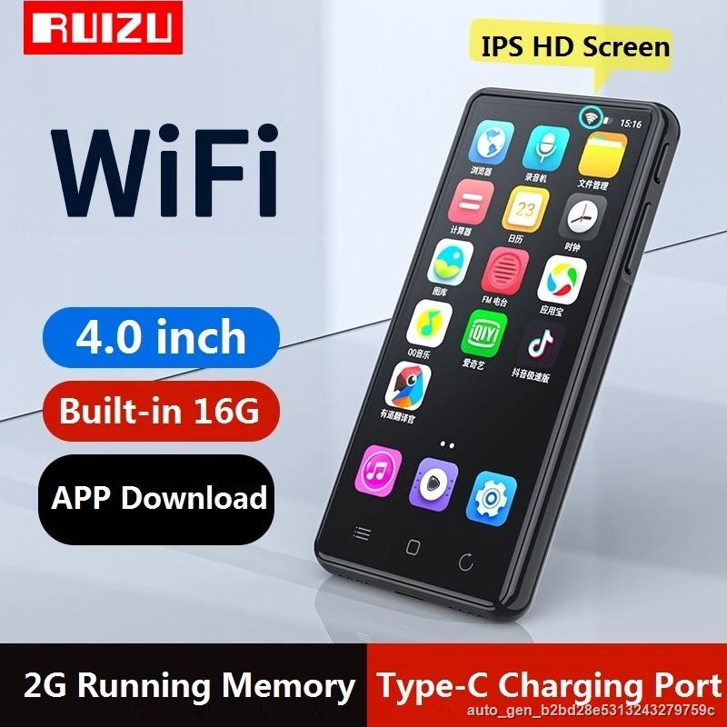 Ruizu H8 HD Touch Screen 4.0inch WIFI Android MP4 player Bluetooth 5.0 ...