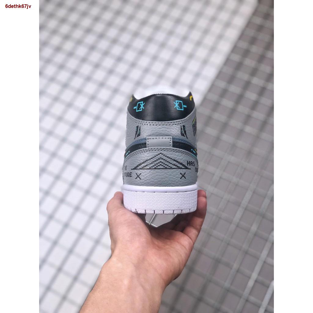 Nike Air Jordan 1 Mid Breathable Tide Shoes รองเท้าวิ่งรองเท้ากีฬา ...