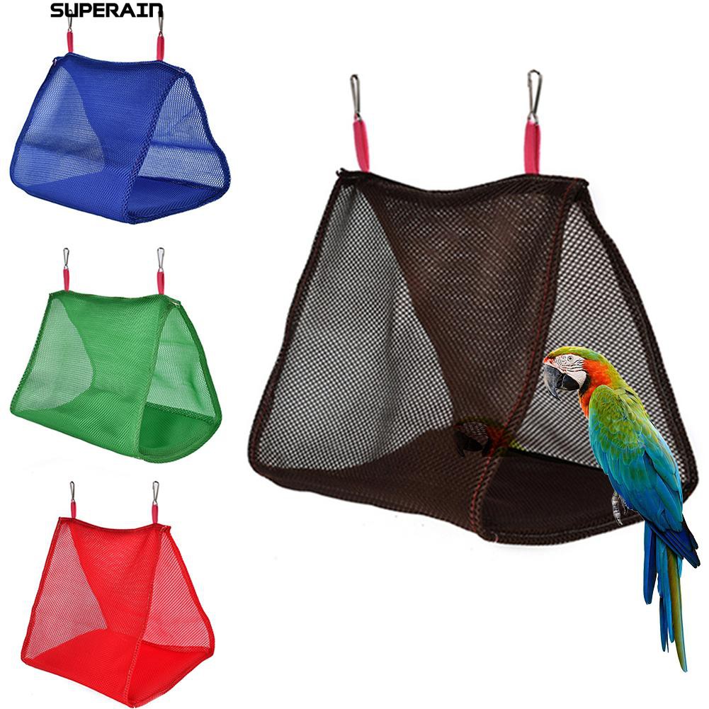 Summer Parrot Birds Breathable Hammock Hanging Cave Cage Hut Tent Bed ...