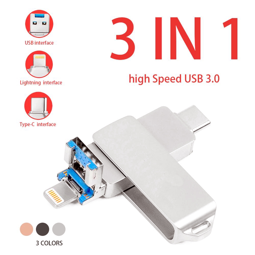 แฟลชไดรฟ์ 1Tb Iphone Lightning Ios Otg Type - C Usb 16 Gb 512 Gb 64 Gb ...