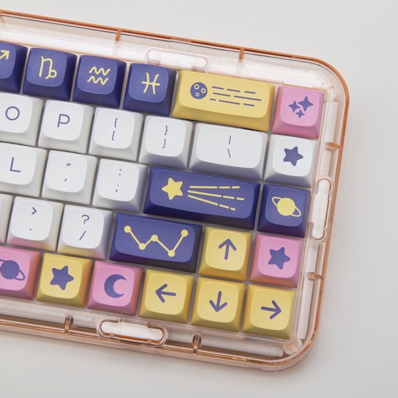 132 คีย์ Astrology Keycaps XDA Profile Constellation Space PBT Dye Sub ...