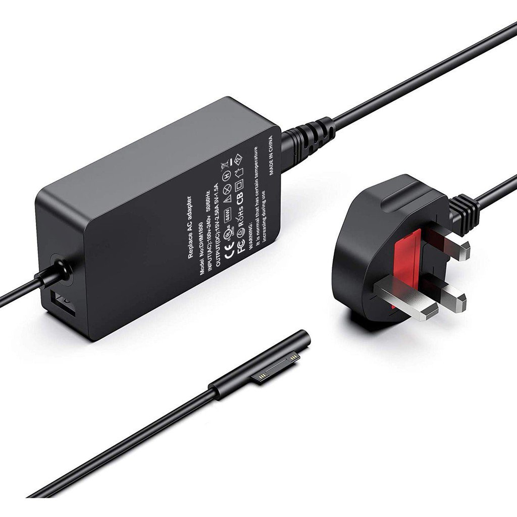 44w 15v 2.58a Surface Charger Power Adapter For Microsoft Surface Pro 7 ...