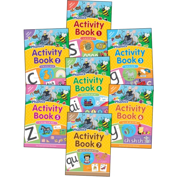 Jolly Phonics Activity Books set 1-7 Activities - jollybooks - ThaiPick