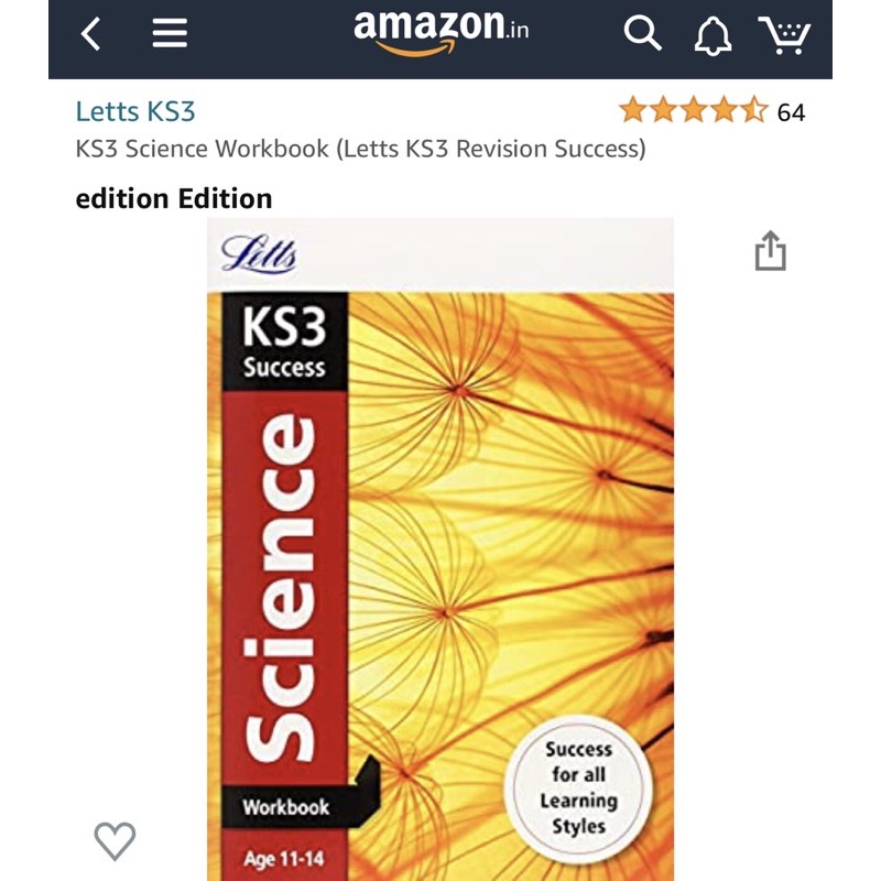 SALE-50% KS3 Science Workbook (Letts KS3 Revision Success) แบบฝึกหัดวิชาวิทยาศาสตร์ มัธยมต้น ...