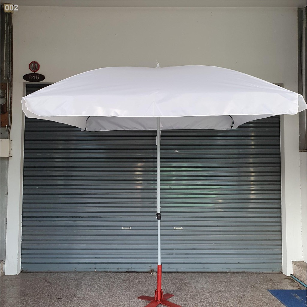 สินค้าคุณภาพดีราคาถูก????☫♚ร่มแม่ค้า ร่มสี่เหลี่ยม (สีขาว: ขนาด2×2เมตร ...