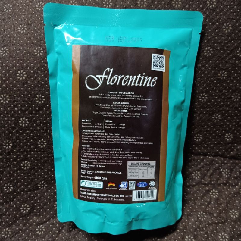 Florentine Powder 500 กรัม แป้งสำเร็จรูปสำหรับทำคุกกี้อัลมอนด์ คุกกี้ ...