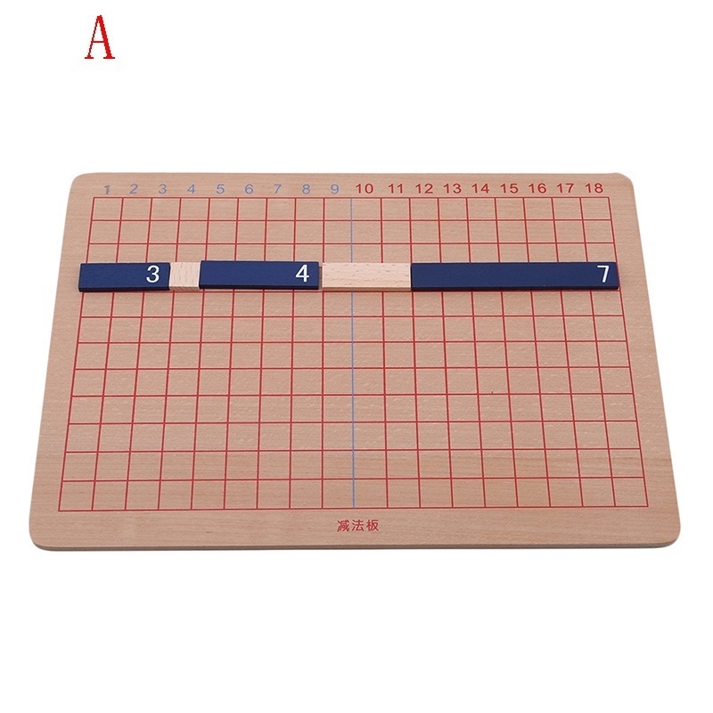 Wooden Montessori Addition Subtraction Multiplication Division Board ...