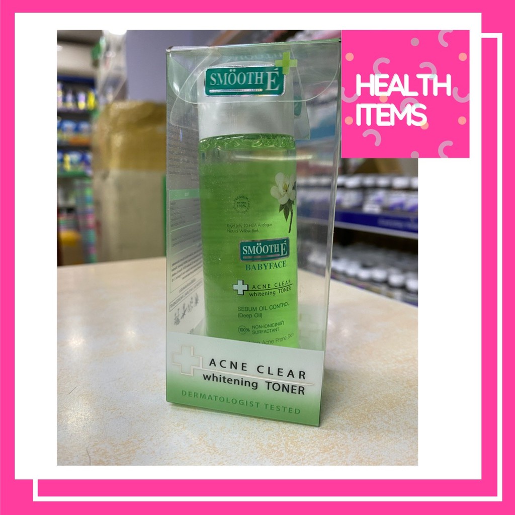 Smooth E Acne Clear Whitening Toner ขนาด 60 มล.chw | Shopee Thailand