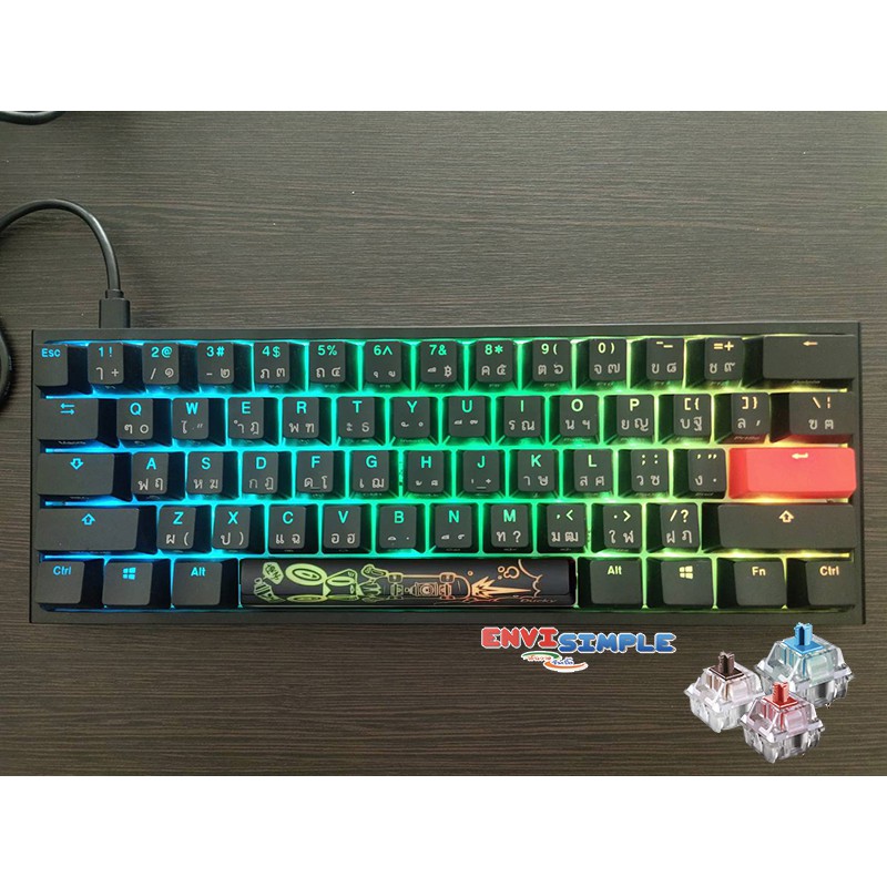 Ducky One 2 Mini RGB /Blue SW แถมฟรี ปุ่ม Spacebar ปีนักษัตร แบบปุ่ม ...