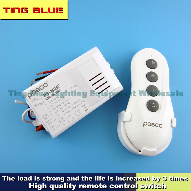 Posco รีโมตคอนโทรล สองช่อง สวิตช์ไฟ LED สามช่อง แข็งแรงมาก อายุการใช้ ...