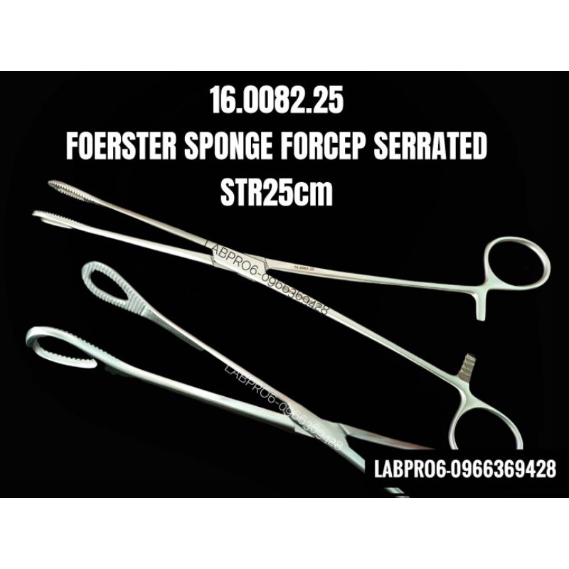 Hilbro 16.0083.25 FOERSTER SPONGE FORCEP SERRATED CVD25cm16.0082.25 ...