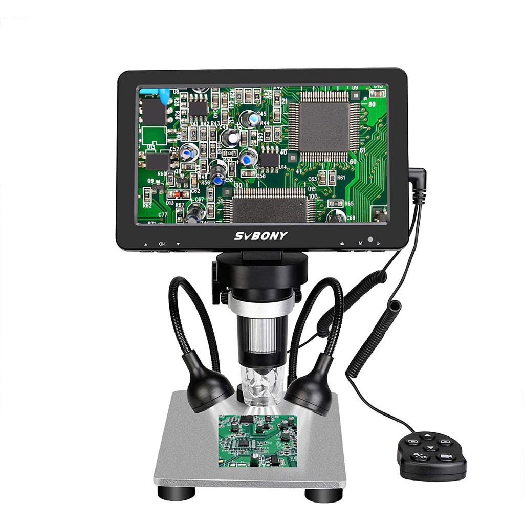 SVBONY SV604 7 inch LCD Digital Microscope 1080FHD 1200x Wired Remote ...