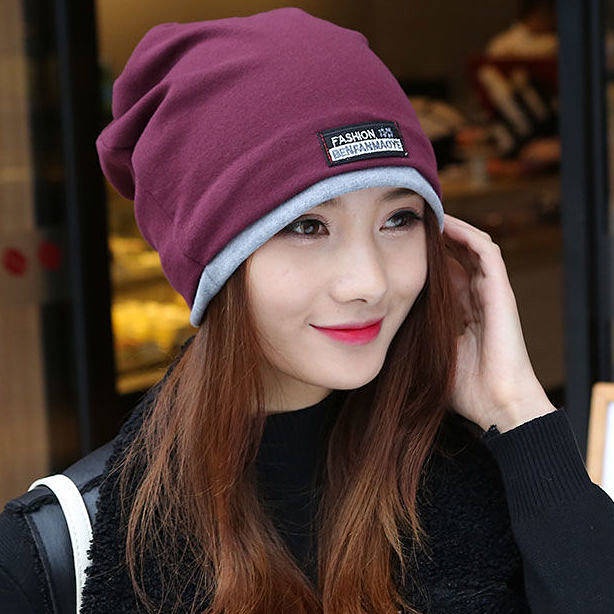 Hat Female Autumn and Winter Toque Fashion Sleeve Cap Korean Fashion ...