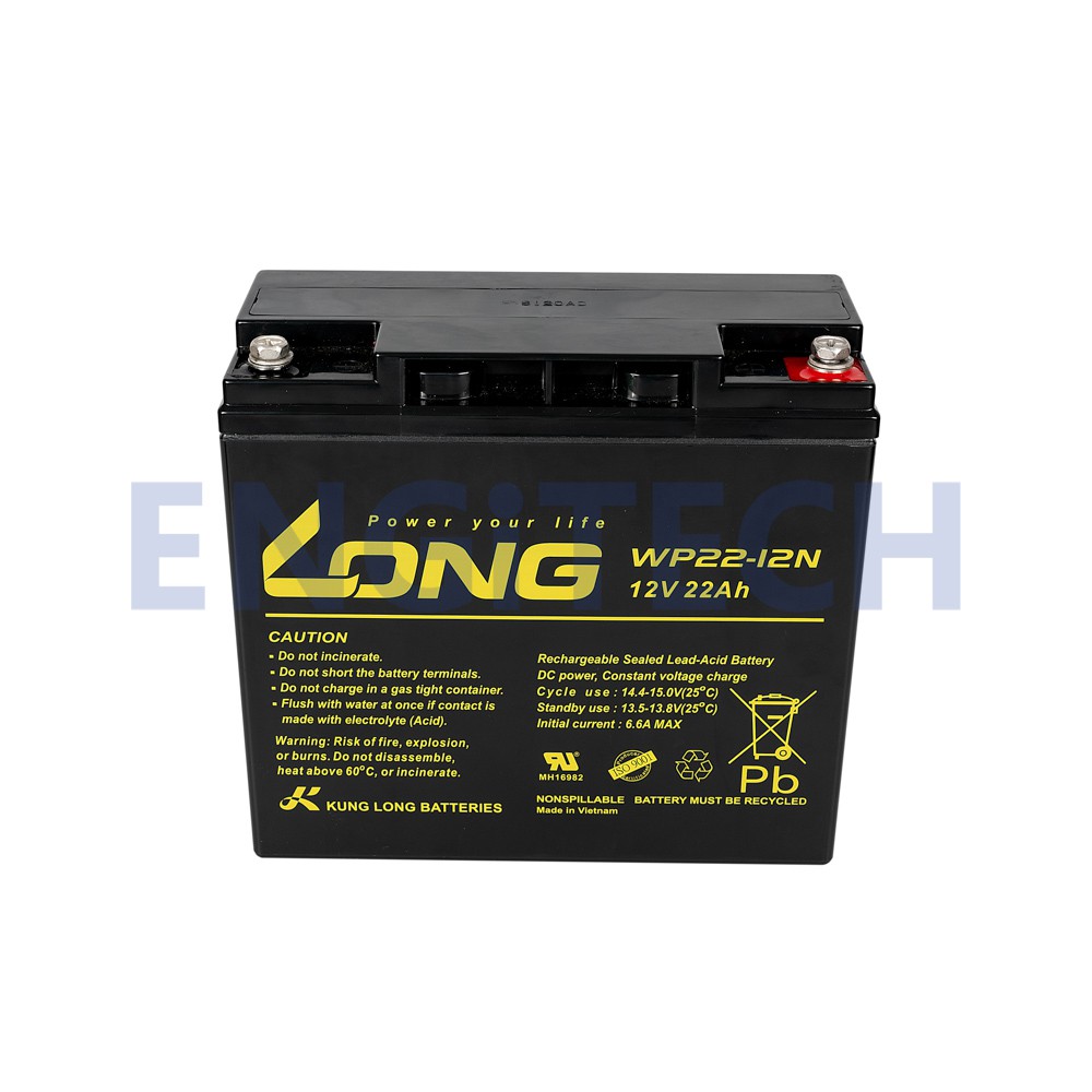LONG แบตเตอรี่ แห้ง WP22-12N ( 12V 22Ah ) VRLA Battery แบต สำรองไฟ UPS ...