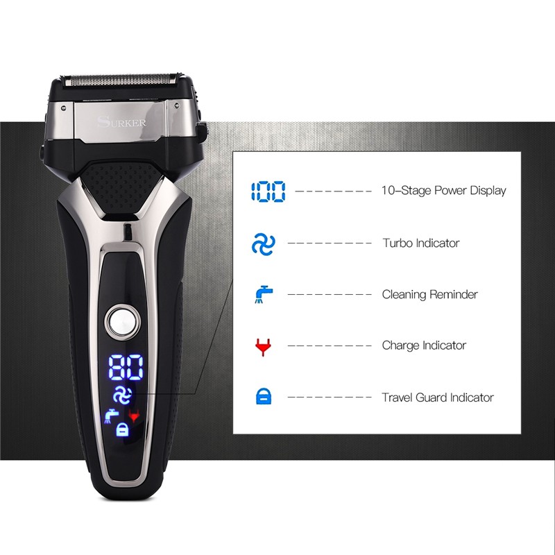 Whole Body Washable Electric Shaver Quick Charge Mens Shaving Machine ...