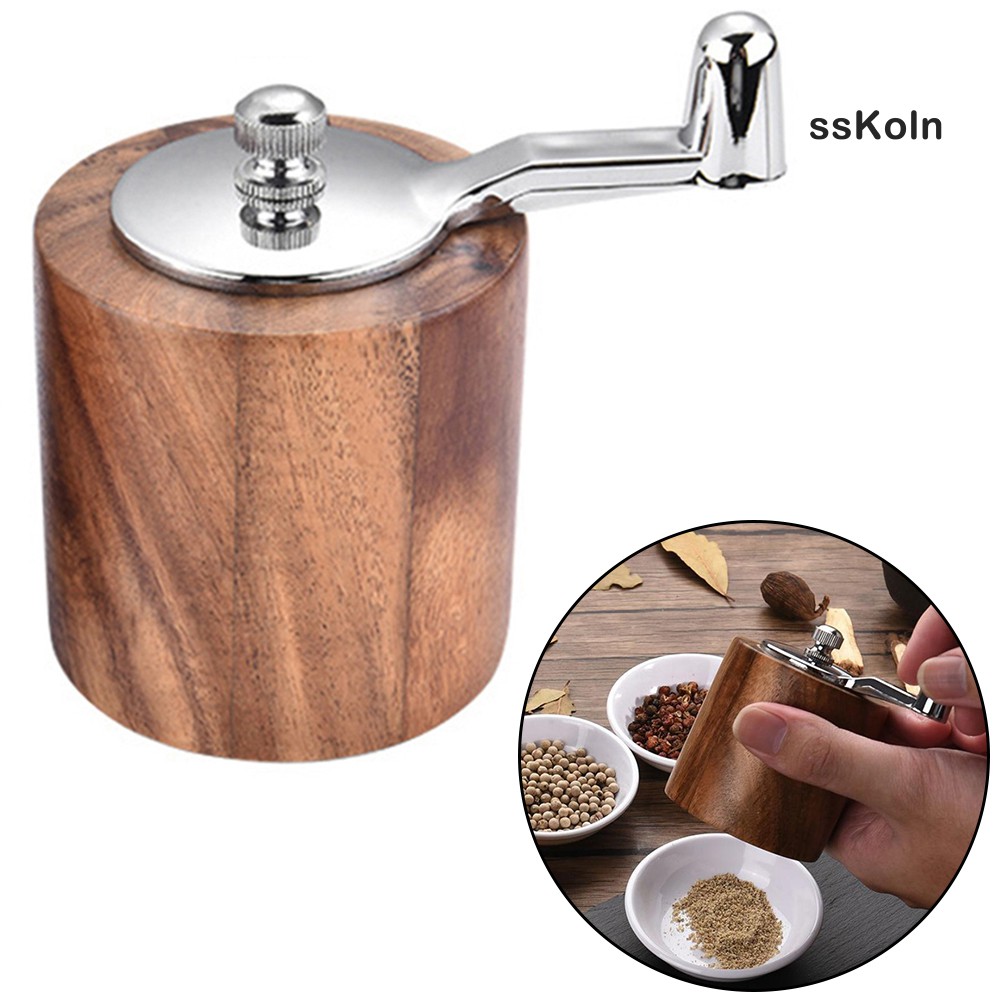 Coffee Grinder Vintage Retro Manual Hand Crank Wooden Steel - faddare ...