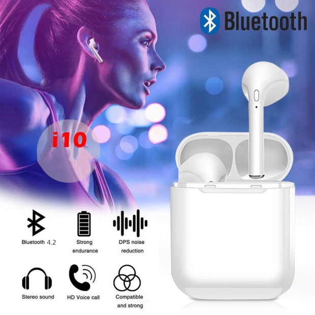 I10 Max Tws หูฟังไร้สายบลูทูธ 4.2 พร้อมกล่องชาร์จ - bestou1.th - ThaiPick