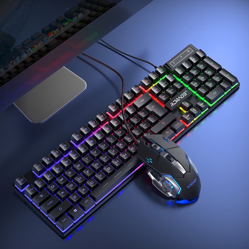 Keyboard Gamer Kit Wired Gaming Mouse Kit Backlight Computer Mechanical ...
