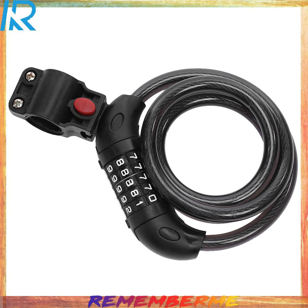 Ready Stock Anti-theft Bike 5 Digit Combination Lock Security Steel ...