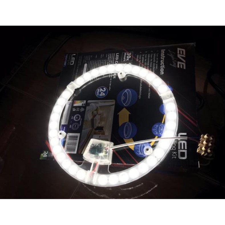 EVE LED Ceiling Kit 24W แผงแม่เหล็ก หลอดเพดานกลม แบบมี เลนส์ ครอบทำให้ ...