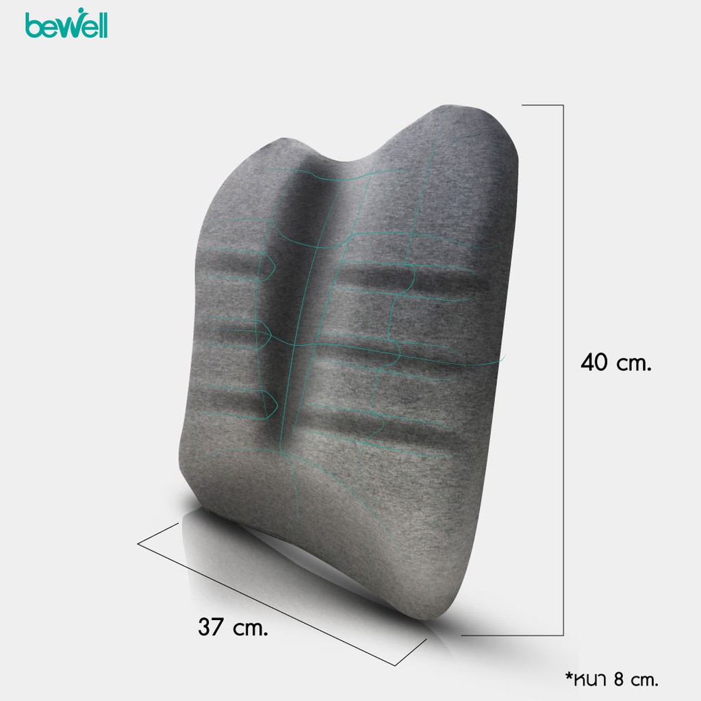 Set WFH Bewell เซ็ต เบาะรองหลัง เบาะรองนั่ง Ergocushion เม้าส์ไร้สาย เพือสุขภาพ บรรเทาปวดหลัง ...