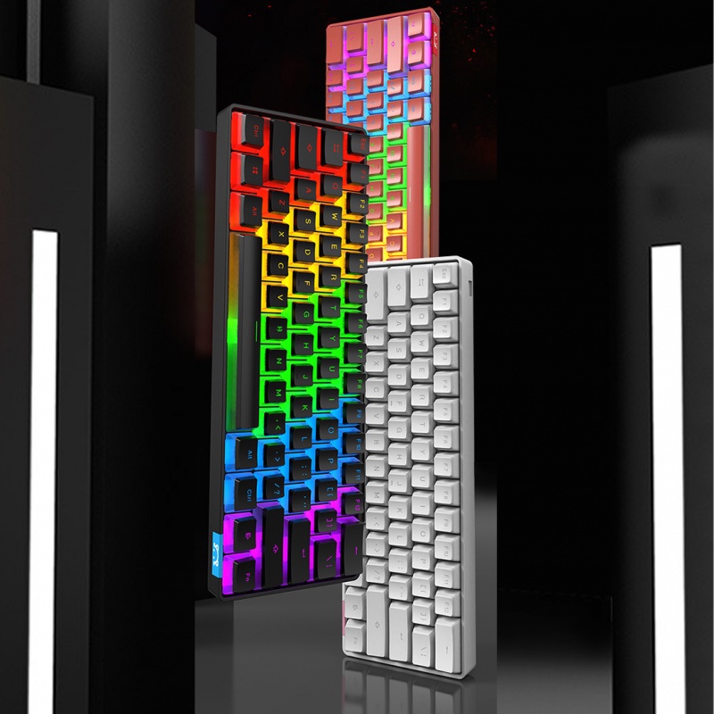 Dailytech Stk61 คีย์บอร์ดเกมมิ่งบลูทูธแบบมีสายและไร้สาย 60 Rgb พร้อม ...