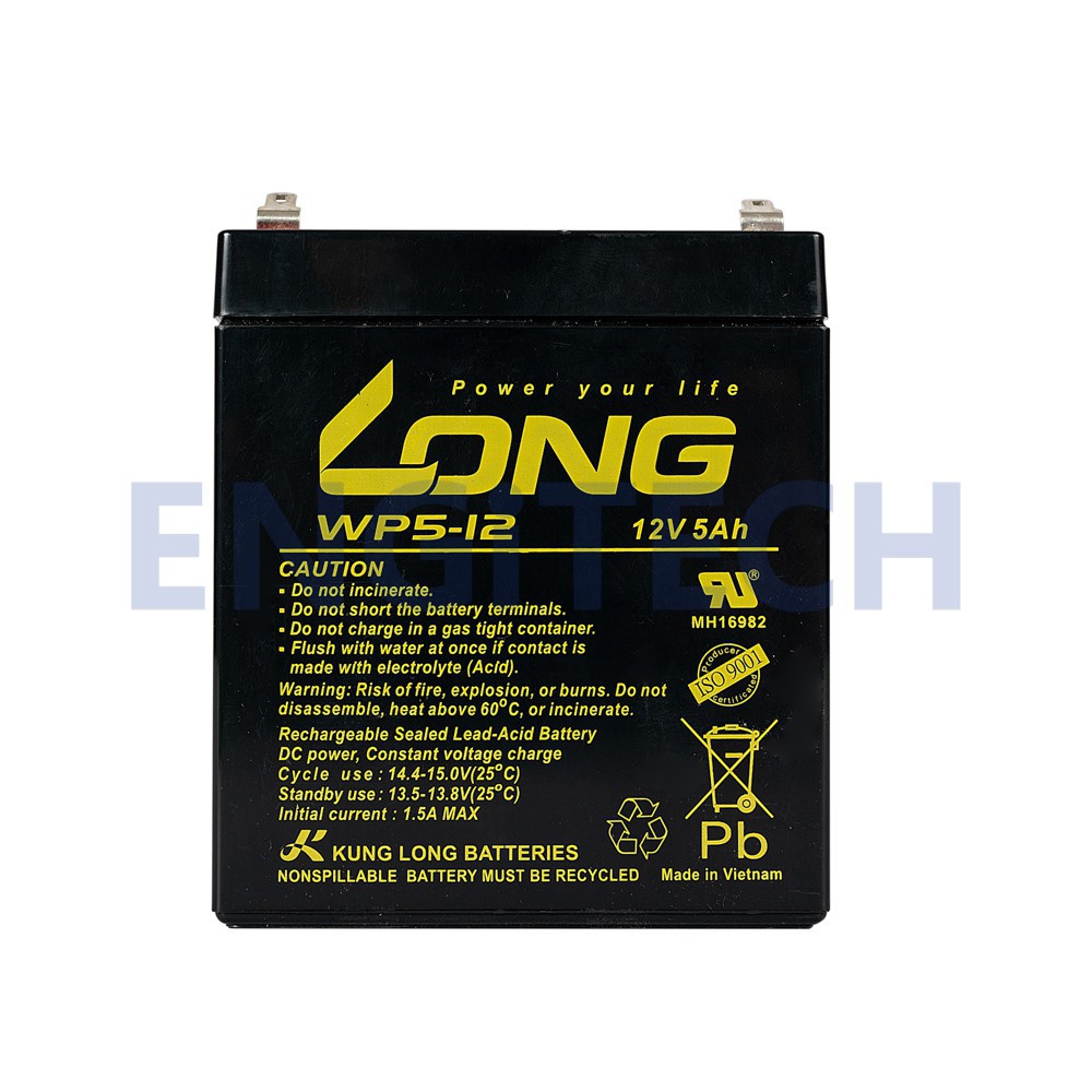 LONG แบตเตอรี่แห้ง 12V 5Ah (WP5-12) Battery Lead Acid SLA VRLA บจก. ...