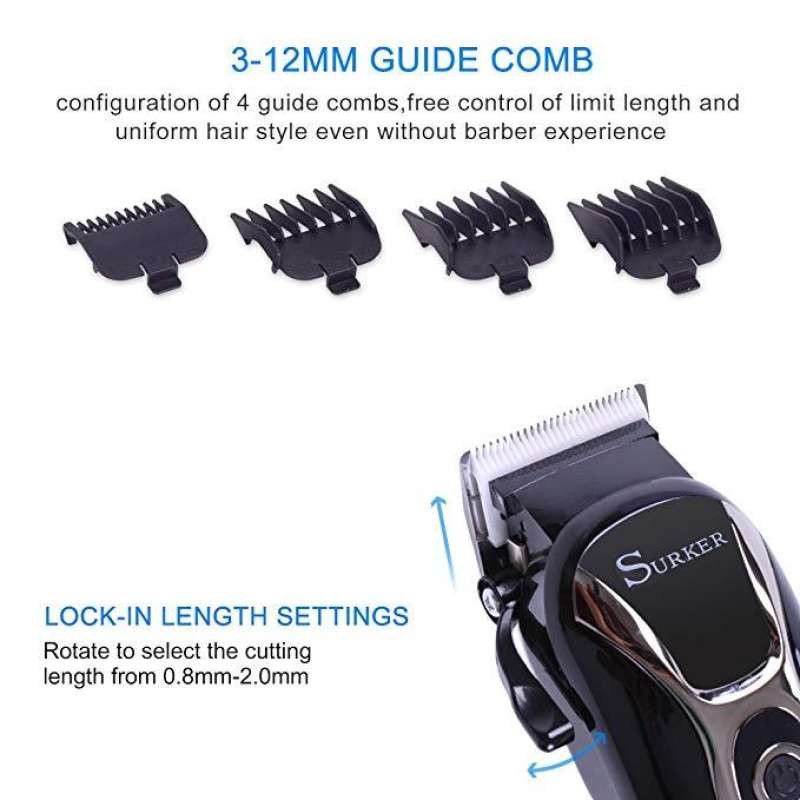 Surker- SK805 ใหม่ล่าสุด ของแท้100% แบตเตอเลี่ยนตัดผมไร้สาย ปัตตาเลี่ยน ...