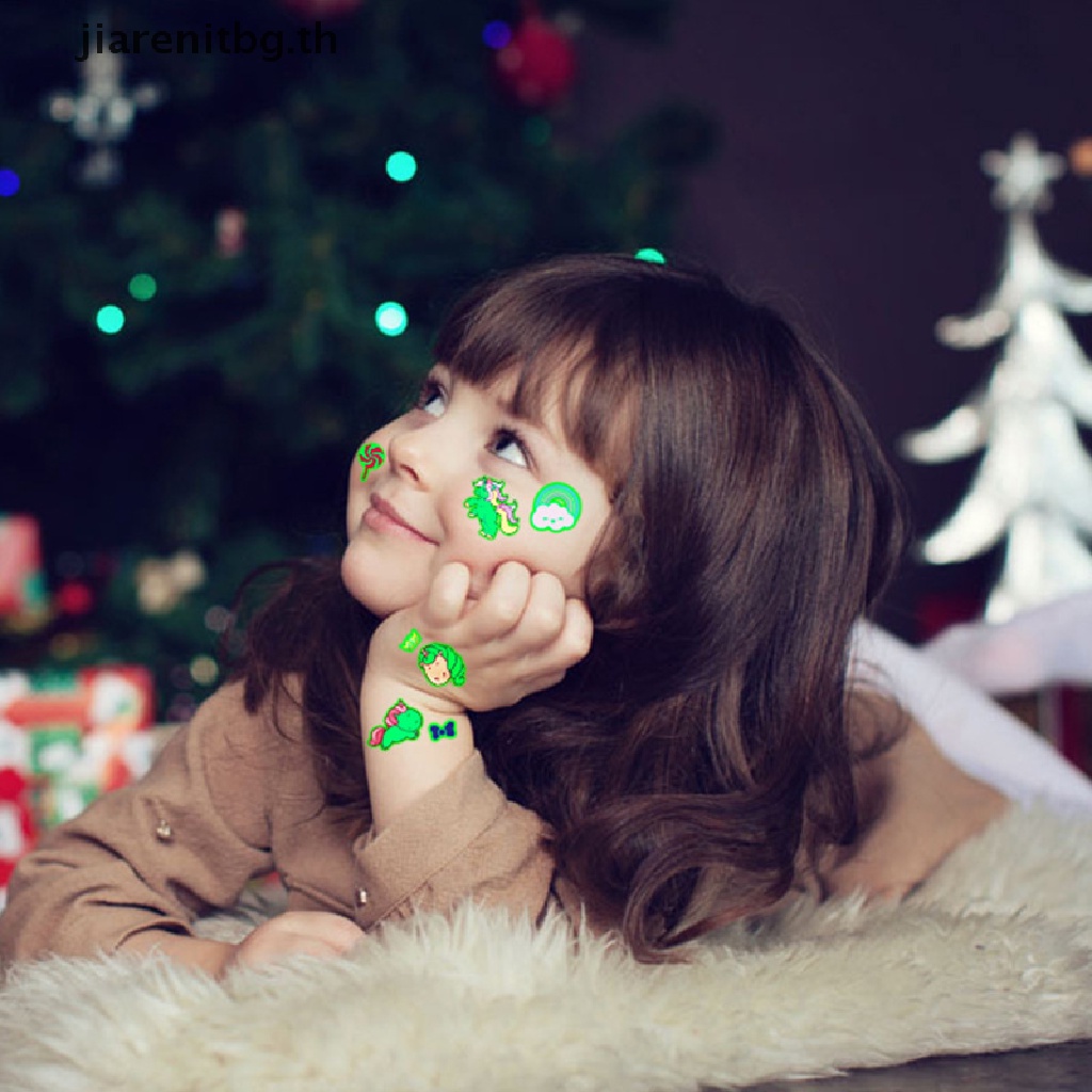 Renbg สติกเกอร์รอยสักชั่วคราว ลายการ์ตูน เรืองแสง สําหรับเด็ก 5 แผ่น ...