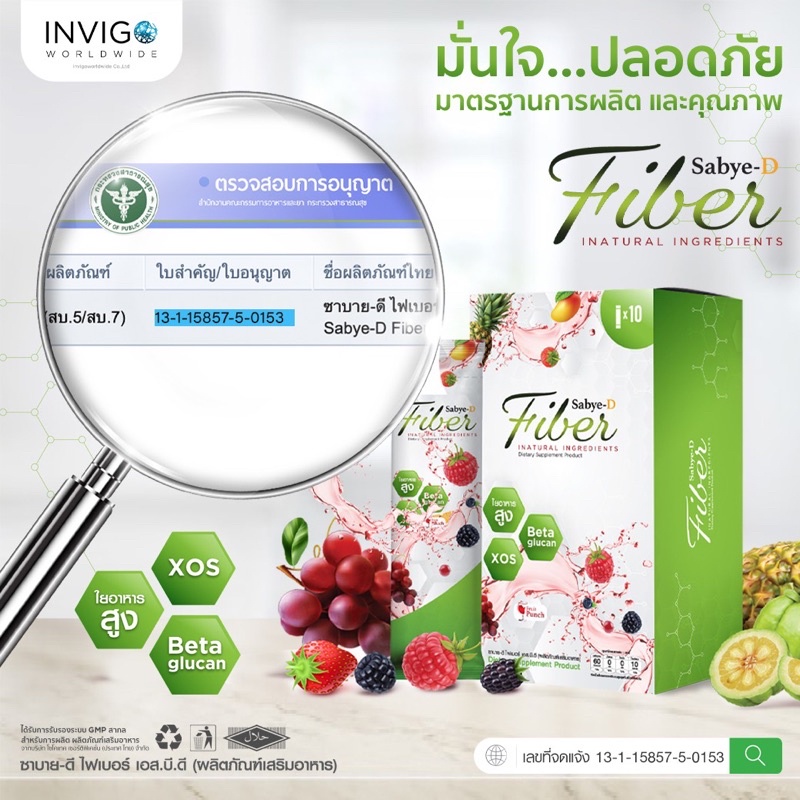 Sabye D Fiber ซาบายดีไฟเบอร์ ดีท็อกซ์ ลดสิวลดพุง ผิวใส - n.netra - ThaiPick