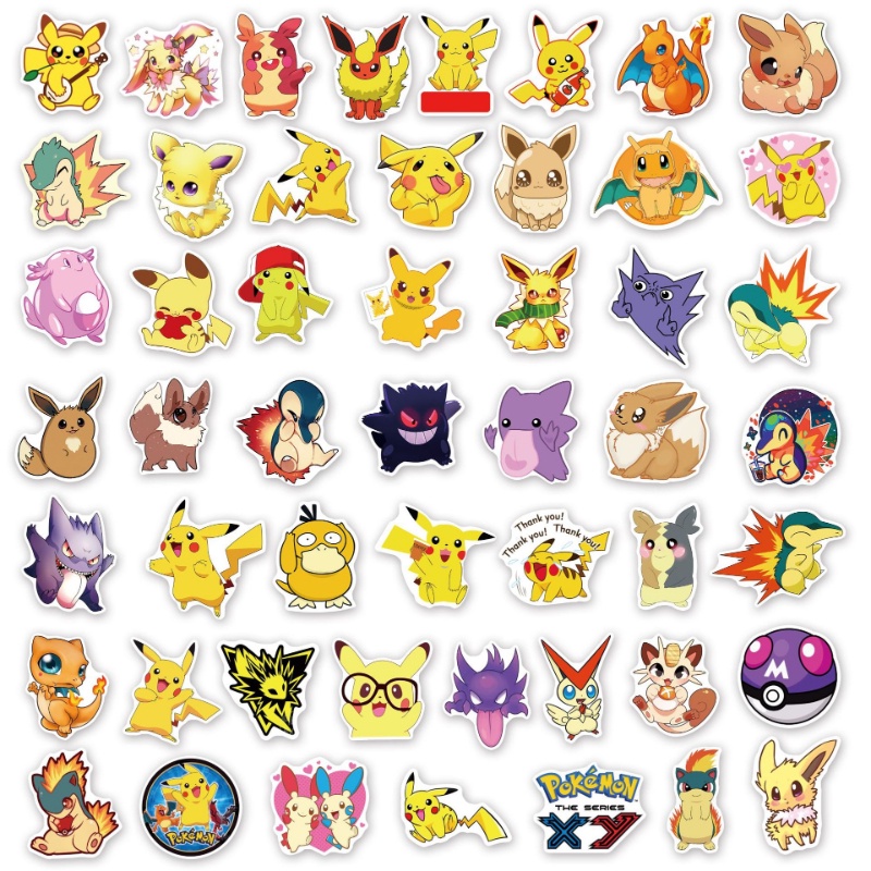 โปเกมอนNEW 38-100PCS Pokemon Tattoo Stickers Action Characters Surprise ...