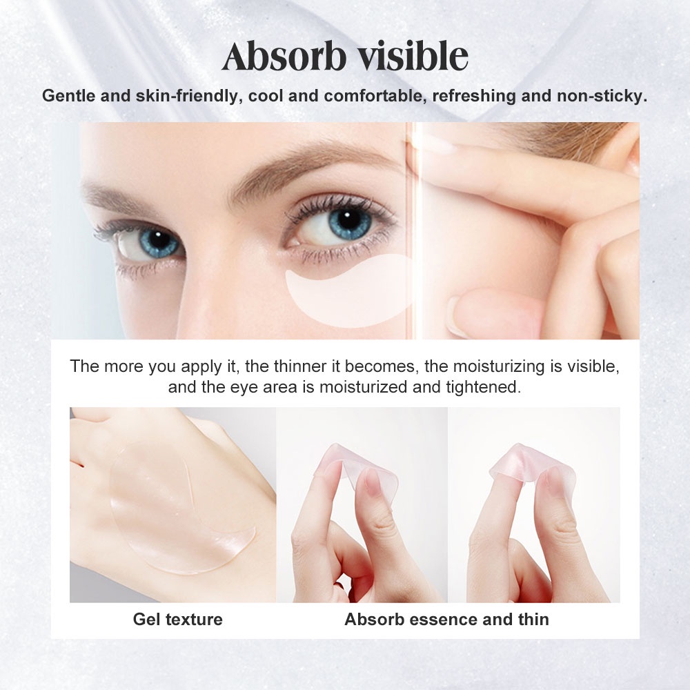 Eye Mask Moisturizing Collagen Eye Gel Mask 60pcs Remove Dark Eyes Anti ...