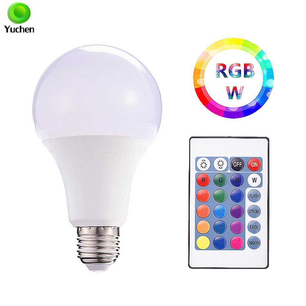 ํ yugen ชุดโคมไฟ LED E27 RGB หลอดไฟ LED E27 15 วัตต์ 10 วัตต์ 5 วัตต์ ...