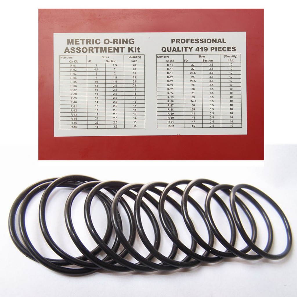 พร้อมส่งยางโอริง 419 pcs 30 ขนาด O-Ring Assortment Nitrile Rubber Tool ...