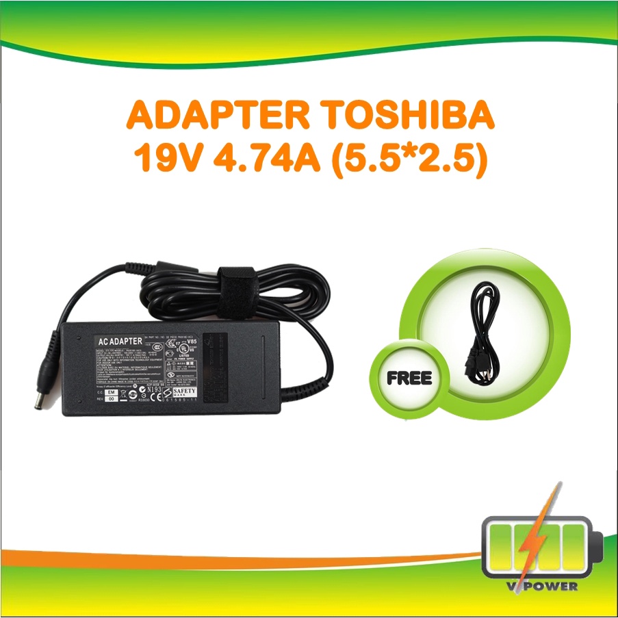 OEM Adapter TOSHIBA 19V4.74A 5.5x2.5mm (Black) - kaloshop8 - ThaiPick