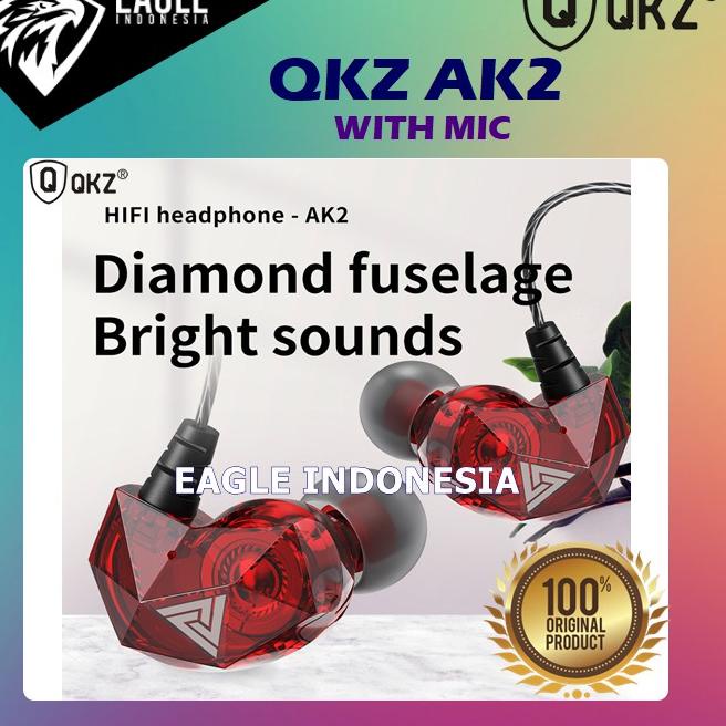 (ส่งจาก Jkt) QKZ AK2 หูฟัง พร้อมไมโครโฟนอัพเดท QVF ...