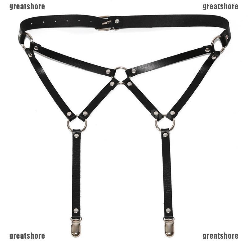 GREHarness Garter Belt Elastic Goth Lingerie Cage Suspender Belt Bondag ...