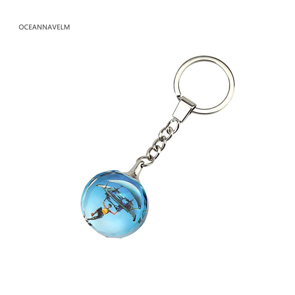 ♀OA Stylish Fortnite Octagon Pendant Unisex Key Ring Hanging Decor Gift ...