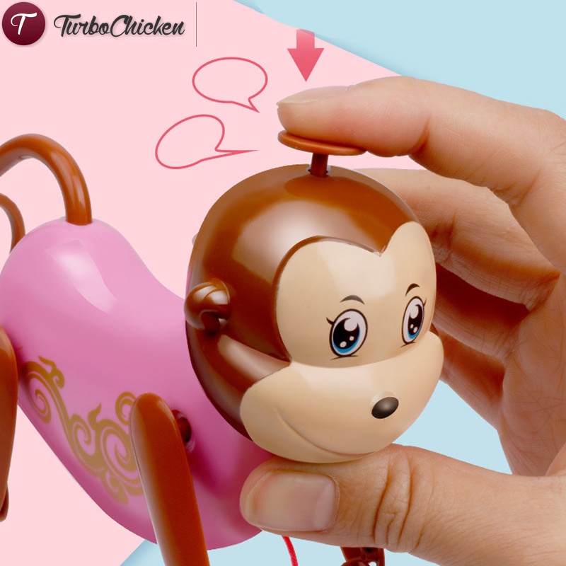 Climbing Rope Monkey Toy Mechanical Wind up Toy with Sound Effect Gift ...