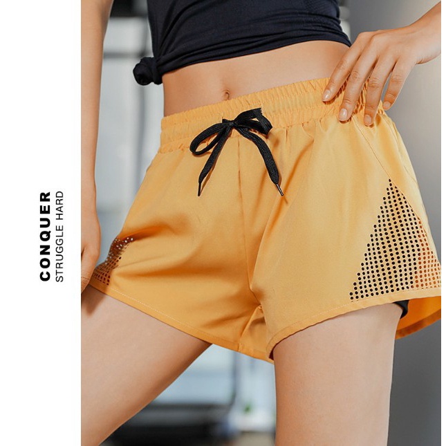 Women Sports Shorts Yoga Mesh Training Quick Drying Loose Fitness Anti