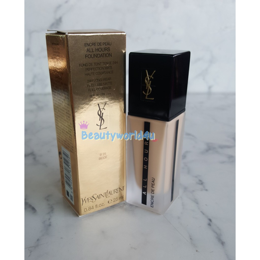 ของแท้ รองพื้น ysl All Hours Foundation 24H Long Wear Flawless Matte ...
