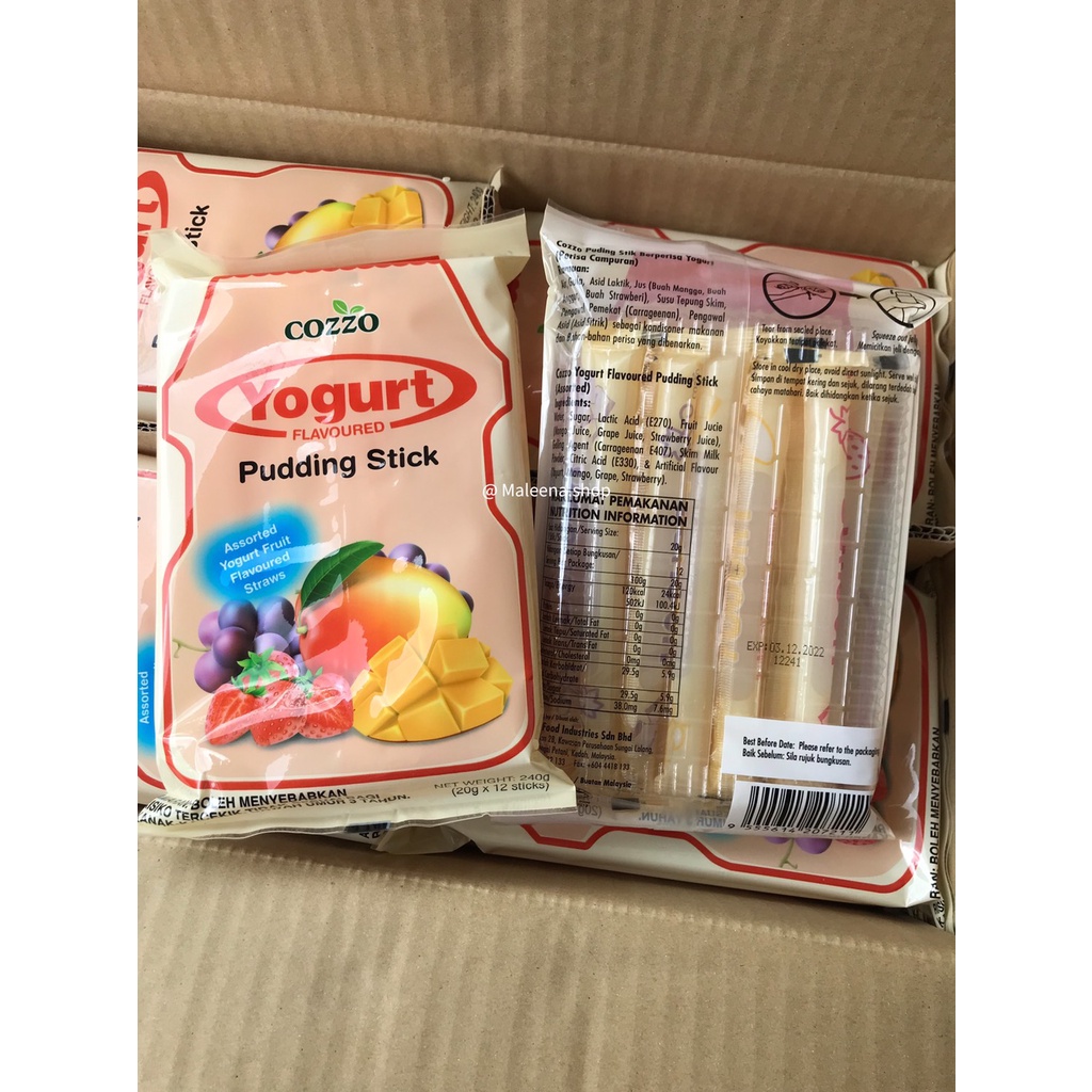 Cozz Pudding stick Jelly พุดดิ้ง โยเกริ์ตผลไม้รวมแบบแท่ง เยลลี่ ขนมเยล ...