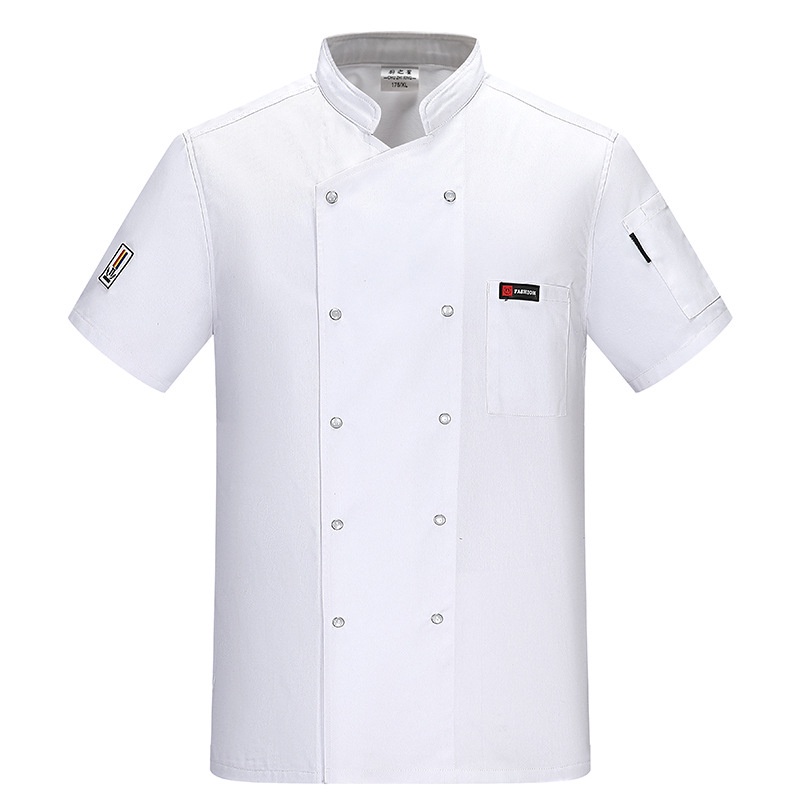 Hotel Catering Chef Clothes Short-Sleeved Summer Mens Thin Western ...