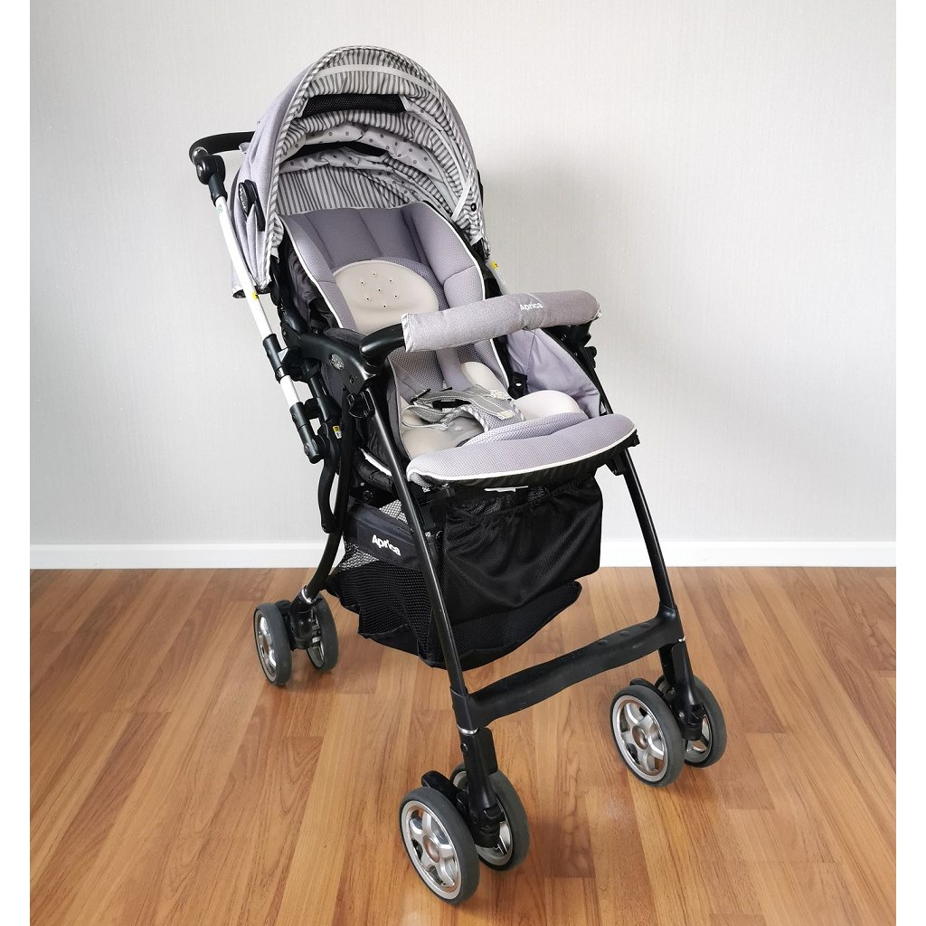 รถเข็นเด็กAprica รุ่น Luxuna Bitte สีเทา *Japan Limited Edition* มือสอง ...