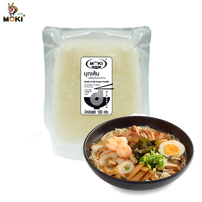 MOKI เส้นโอ๊ตไฟเบอร์ผสมบุกบุกข้าวพันธุ์ไทย พร้อมปรุง ขนาด 170g180g x 1 ถาด(FK0244FK0245FK0246 ...