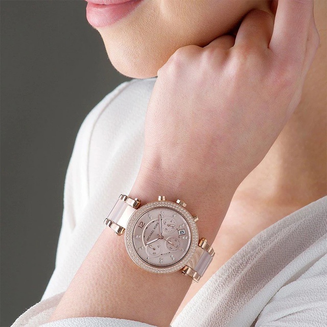 MICHAEL KORS นาฬิกาข้อมือผู้หญิง รุ่น MK5896 Parker Blush Dial - Rose ...